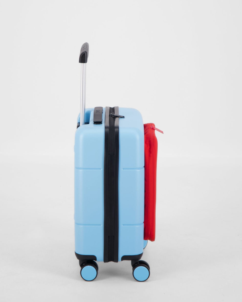 Kids Carry-On Adventure Suitcase (Light Blue/ Red) – Kadi Luggage